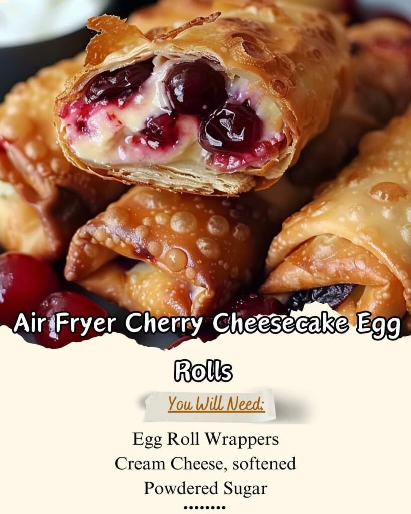 Air Fryer Cherry Cheesecake Egg Rolls