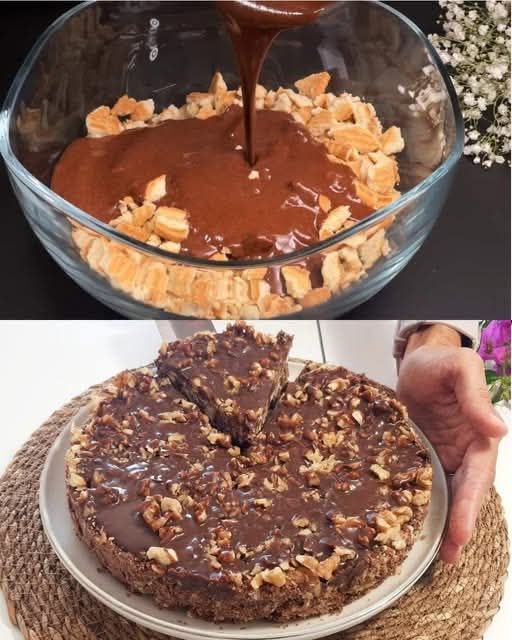 No-Bake Chocolate Walnut Slice No-Bake Chocolate Walnut Slice
