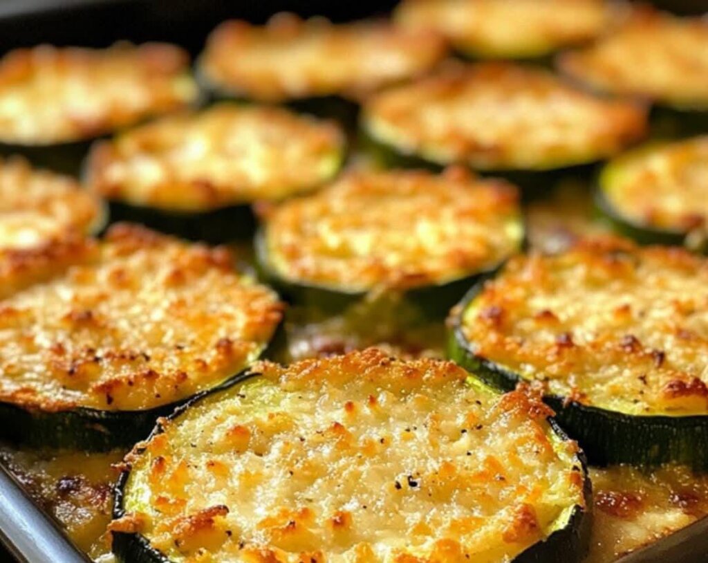Oven Baked Zucchini Rounds With Parmesan