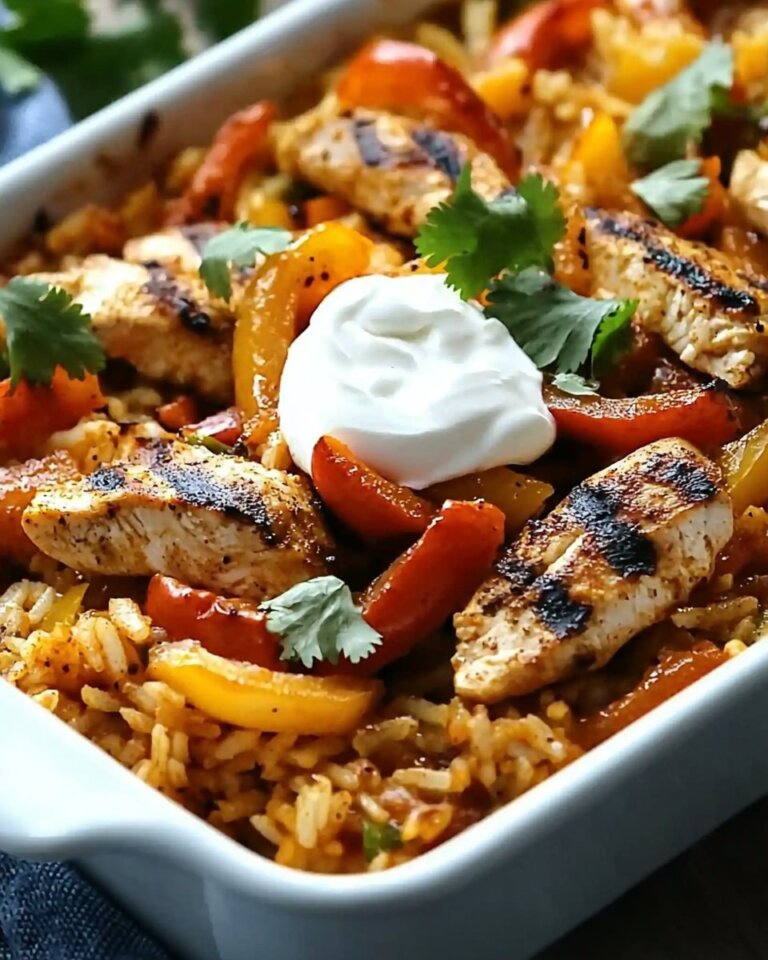 Baked Chicken Fajita & Rice Casserole