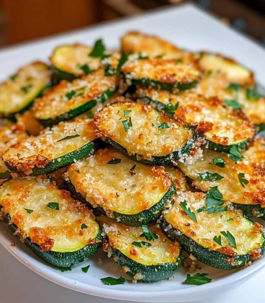 Crispy Parmesan Zucchini Rounds