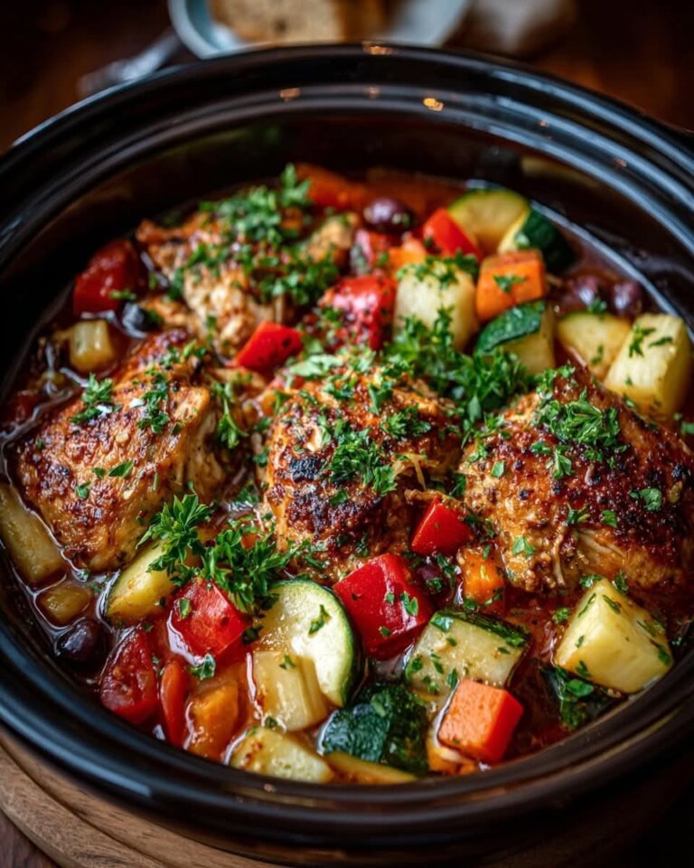 Mediterranean Slow Cooker Chicken Stew